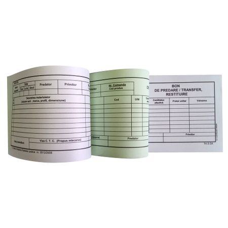 Bon de transfer – carnet f/v - Tipografie Iasi - Protipografie.ro